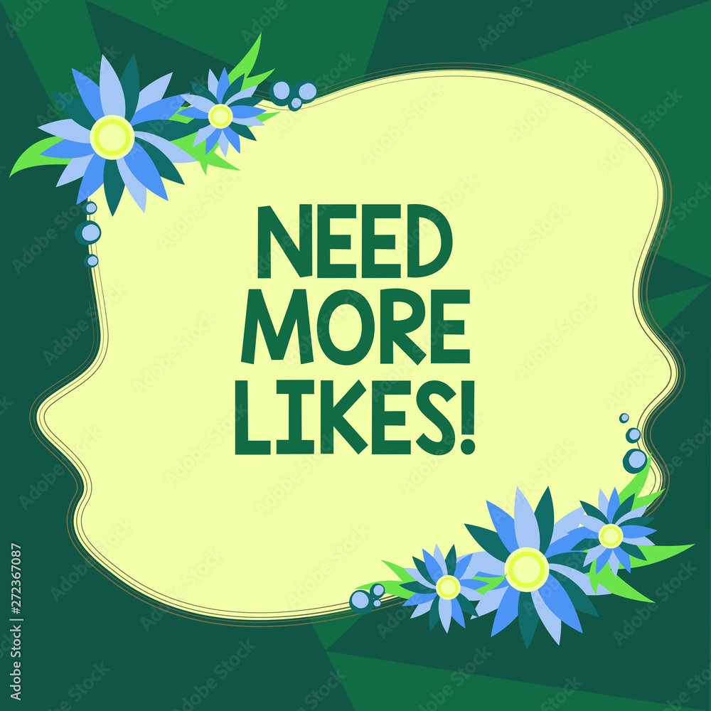 Writing note showing Need More Likes. Business photo showcasing ...
