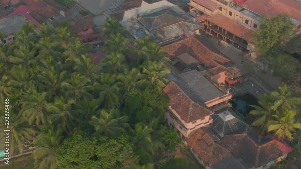 Pajaka kshetra pilgrimage place near Udupi, India, 4k aerial Stock ...