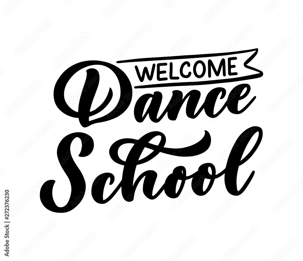 Hand drawn phrase about dance for print, logo and poster design ...