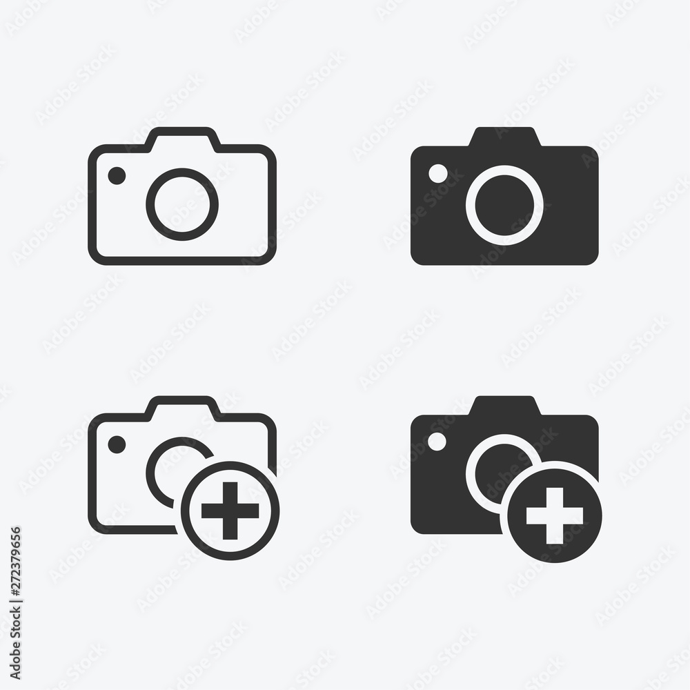 Add photo vector icon for graphic and web design. Stock Vector | Adobe ...