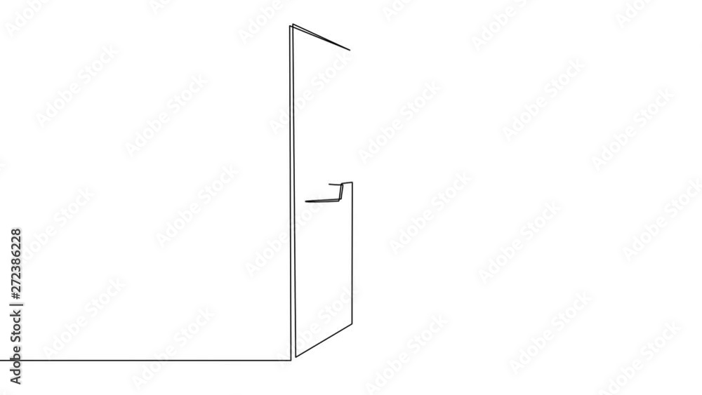 Self drawing simple animation of single continuous one line drawing ...