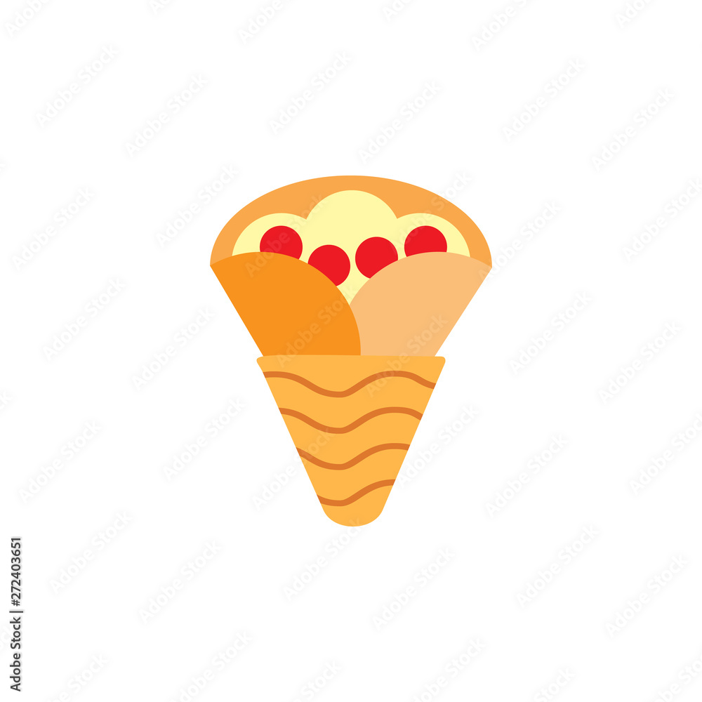 Crepe icon. Element of color international food icon. Premium quality ...