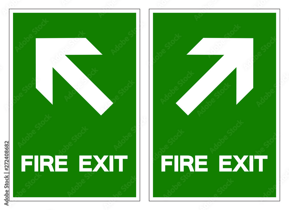 Fire Exit Symbol Sign ,Vector Illustration, Isolate On White Background ...
