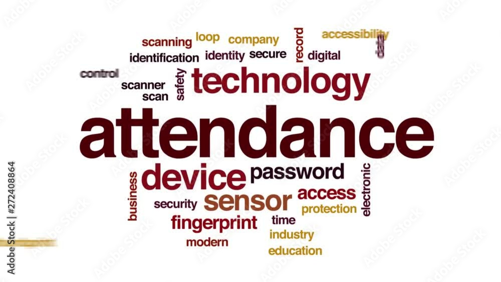 Attendance animated word cloud, text design animation. Kinetic ...