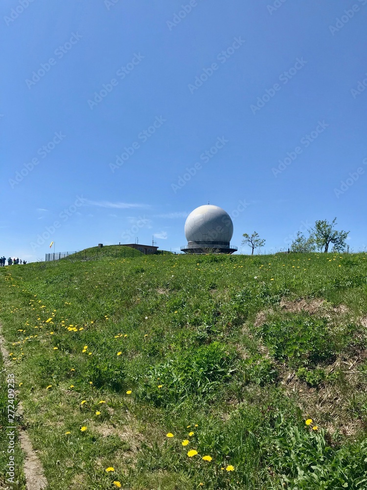 Scenic summer hike to the Wasserkuppe, the highest mountain of the ...