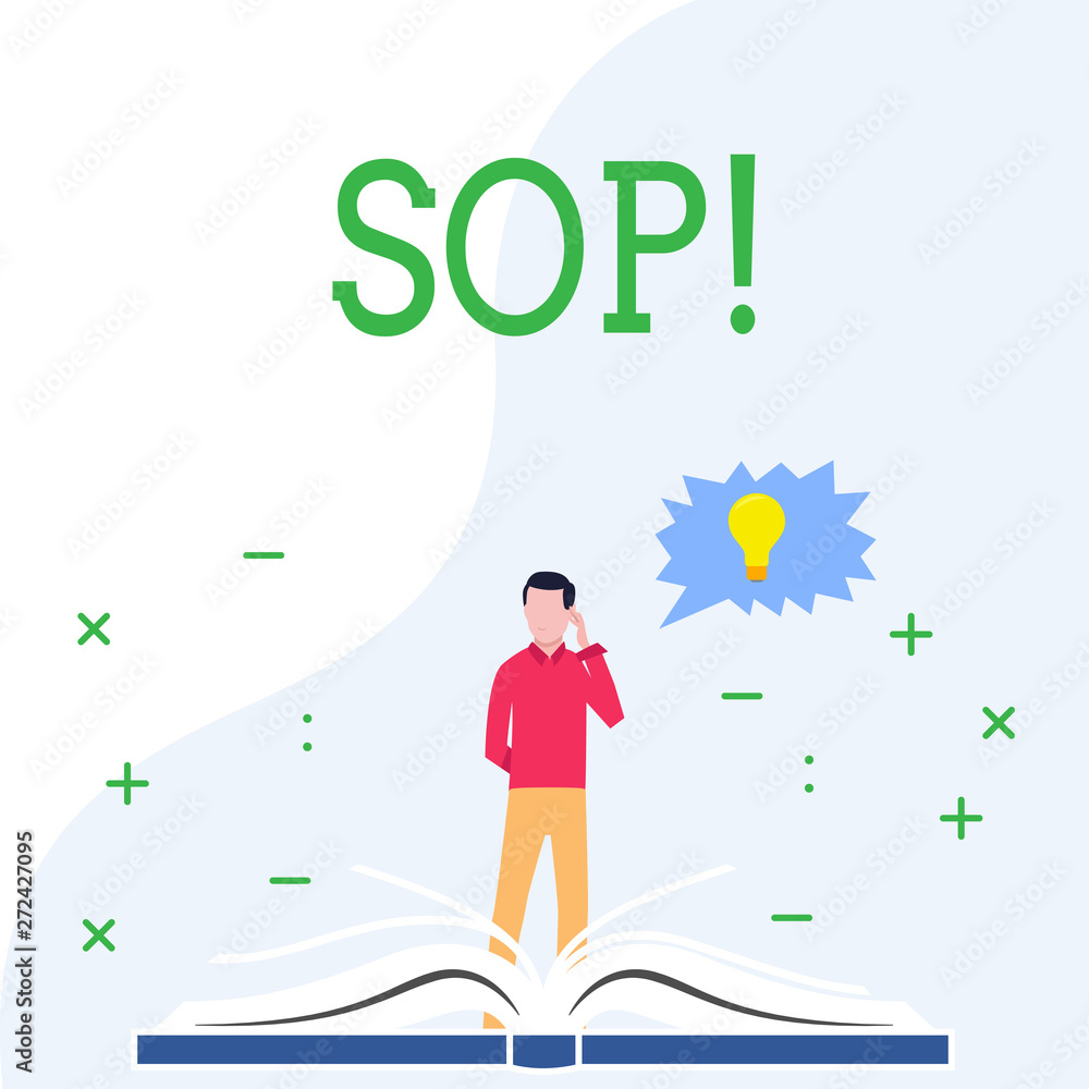 Conceptual hand writing showing Sop. Concept meaning Standard Operating ...