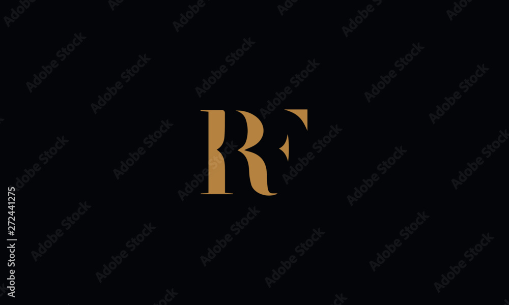 RF logo design template vector illustration Stock Vector | Adobe Stock