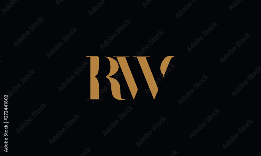 RW logo design template vector illustration Stock Vector | Adobe Stock