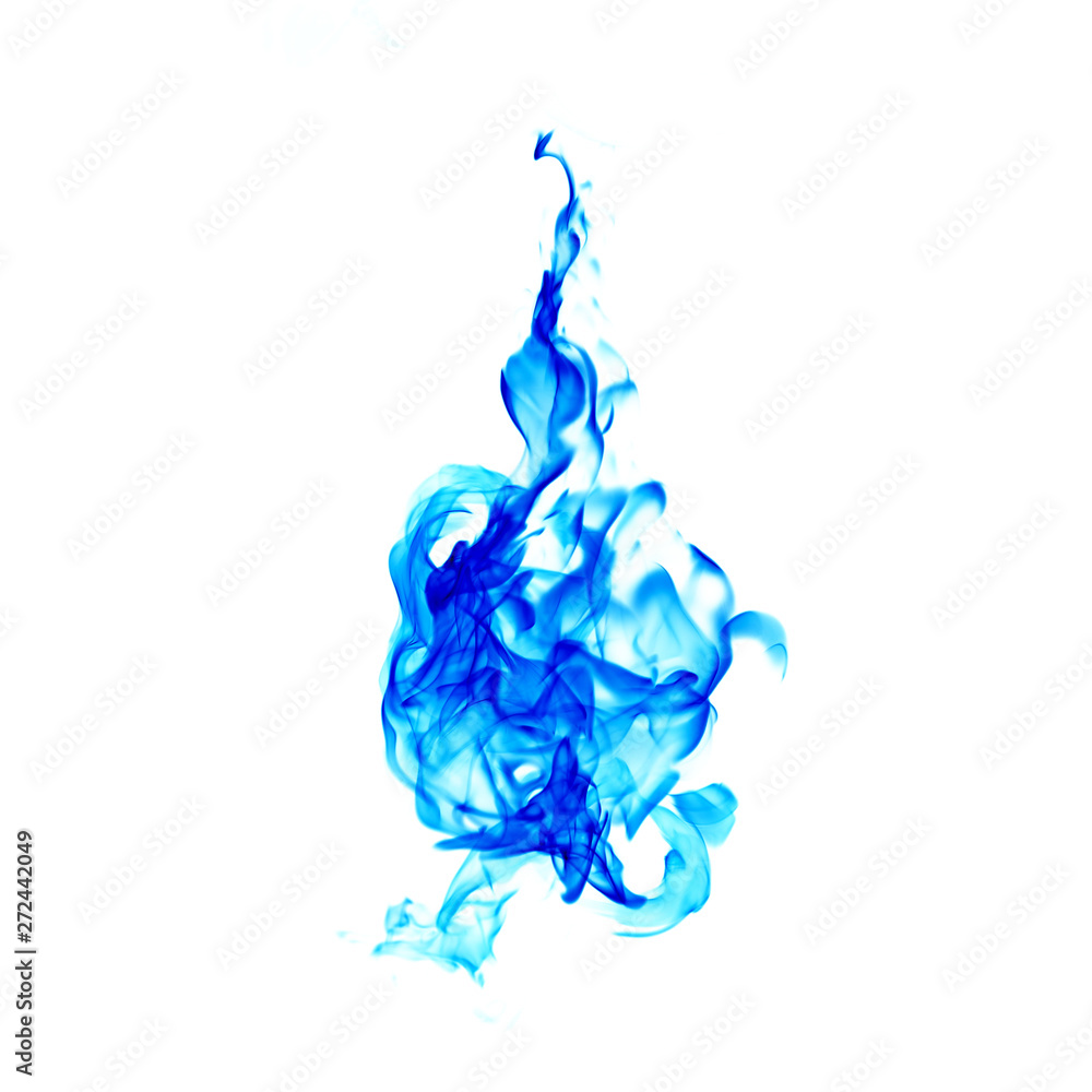 blue flame isolated on white background with clipping part Stock Photo ...