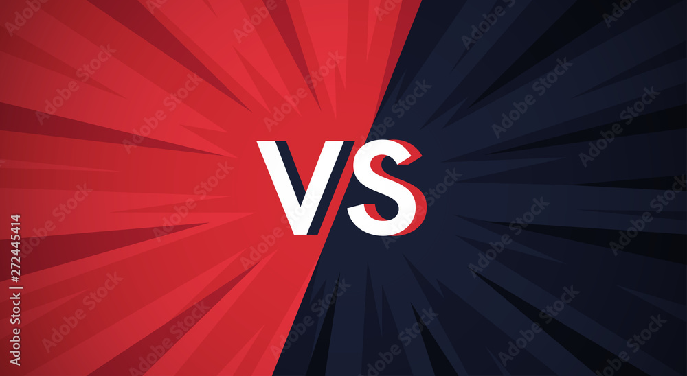 Vs screen. Blue and red abstract versus background. Fight template ...