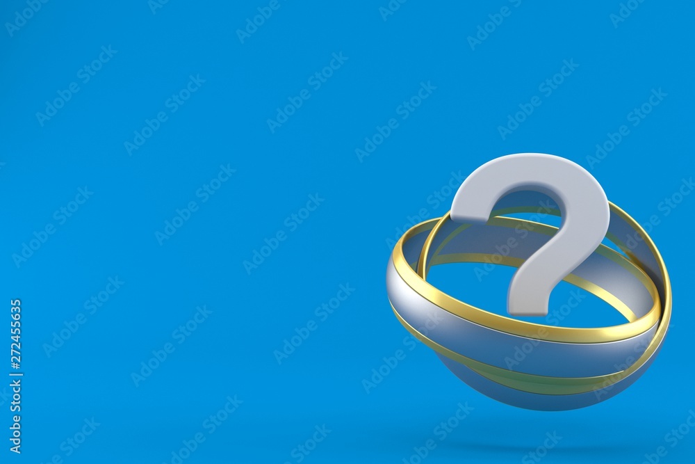 Question mark inside wedding rings Stock Illustration | Adobe Stock