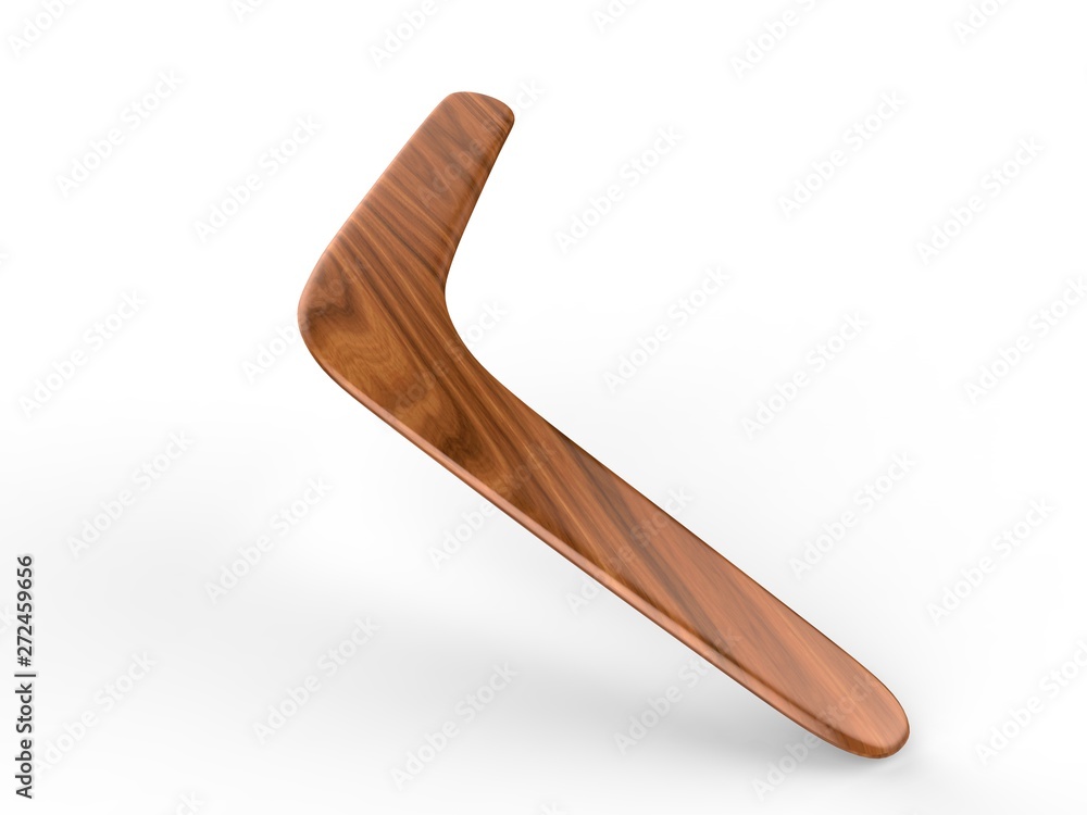 Blank promotional boomerang for branding and mock up. 3d render ...