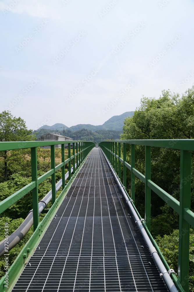 Grating bridge decks. Aqueduct water bridge. Stock Photo | Adobe Stock