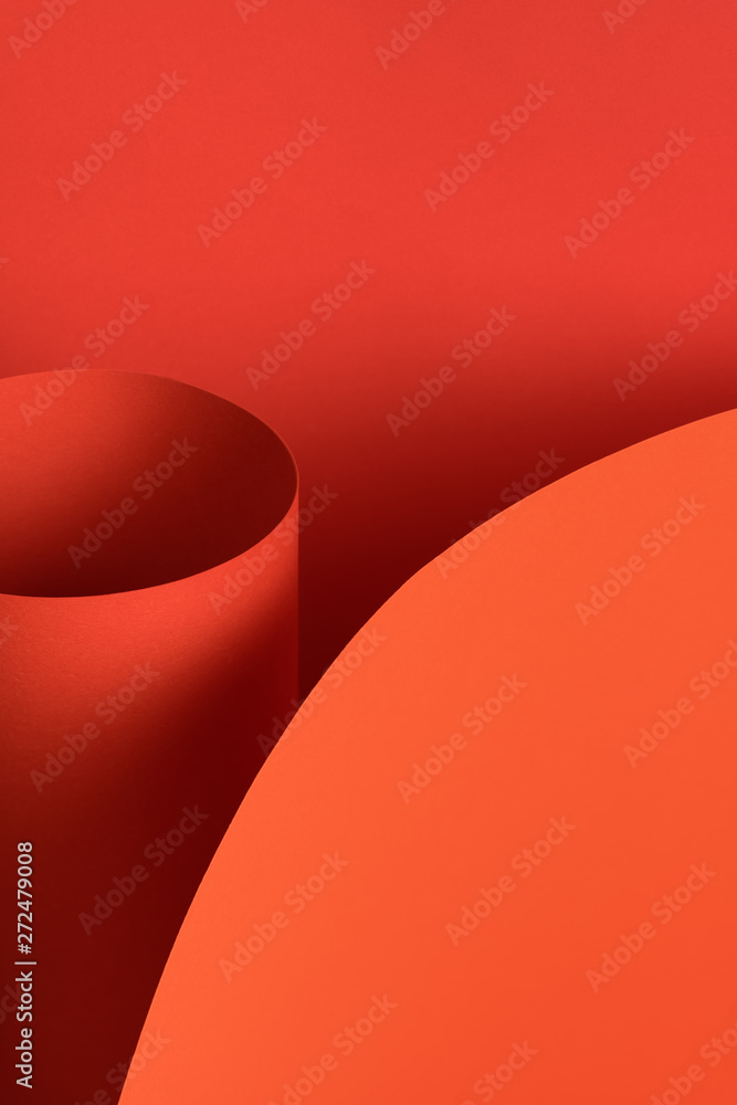 Abstract photograph of red paper shapes Stock Photo | Adobe Stock