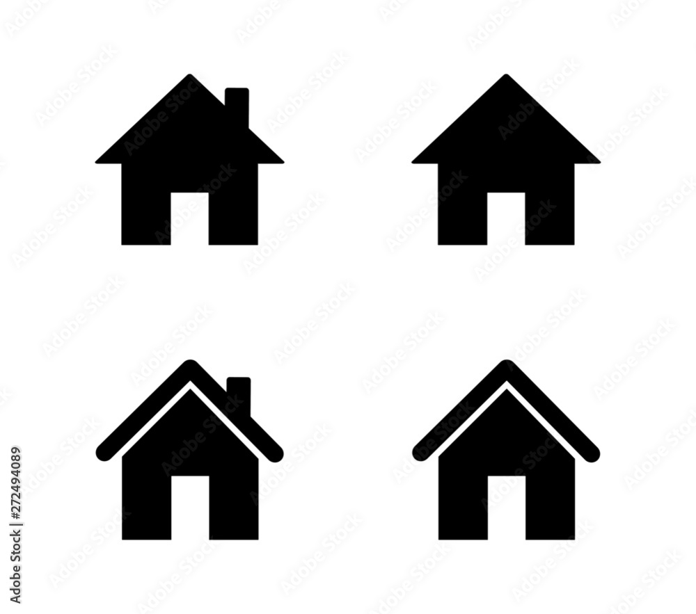 set of home icons isolated on white background. vector illustration ...
