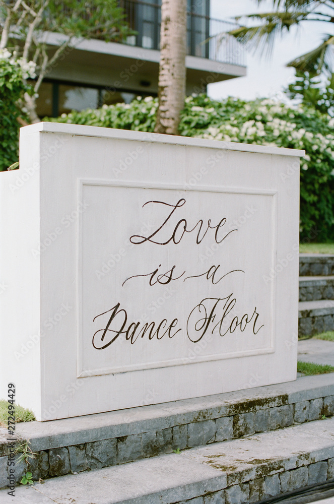 Love is a dance floor"" sign Stock Photo | Adobe Stock
