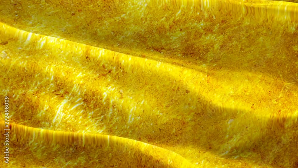 Vidéo Stock Gold flag video waving in wind. Realistic golden Flag ...