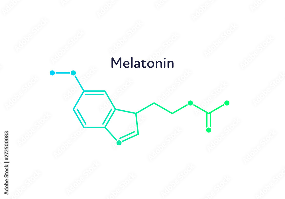 Vector hormones gradient banner template. Minimalist style melatonin ...