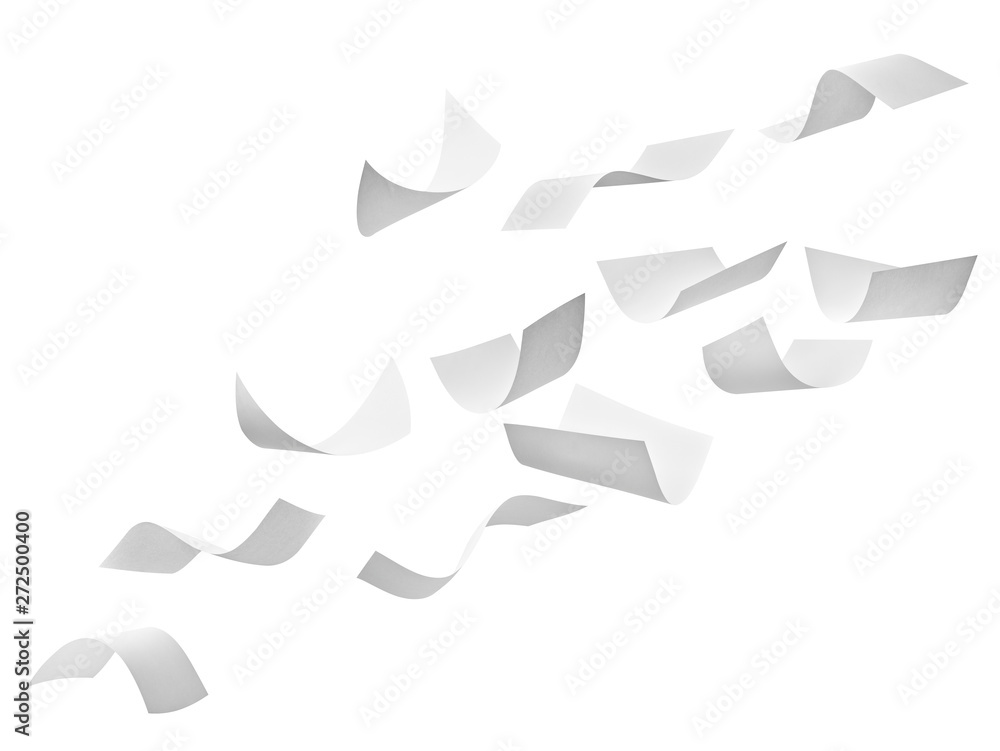 Papers Flying In The Wind