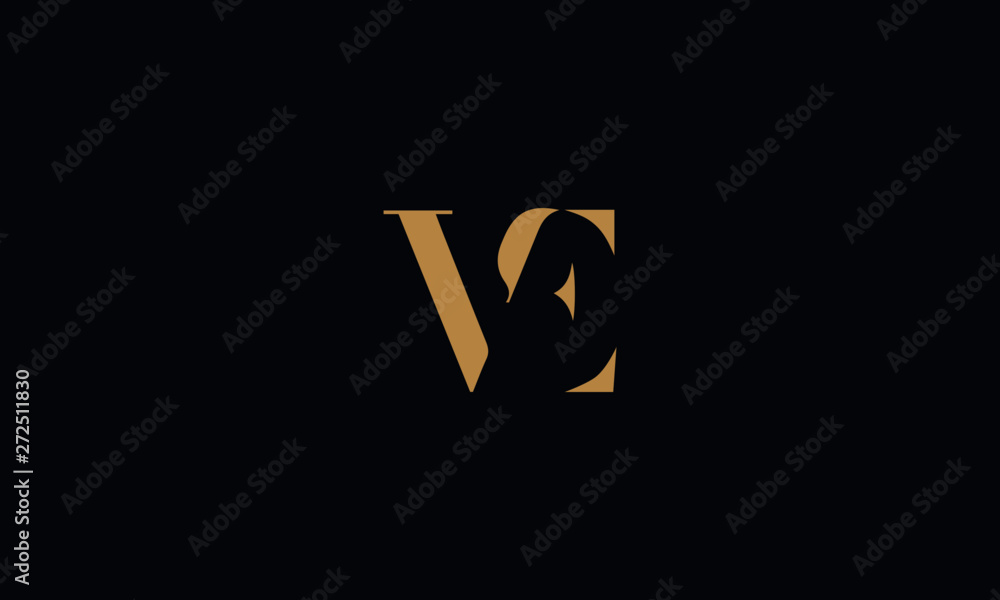 VE logo design template vector illustration Stock Vector | Adobe Stock