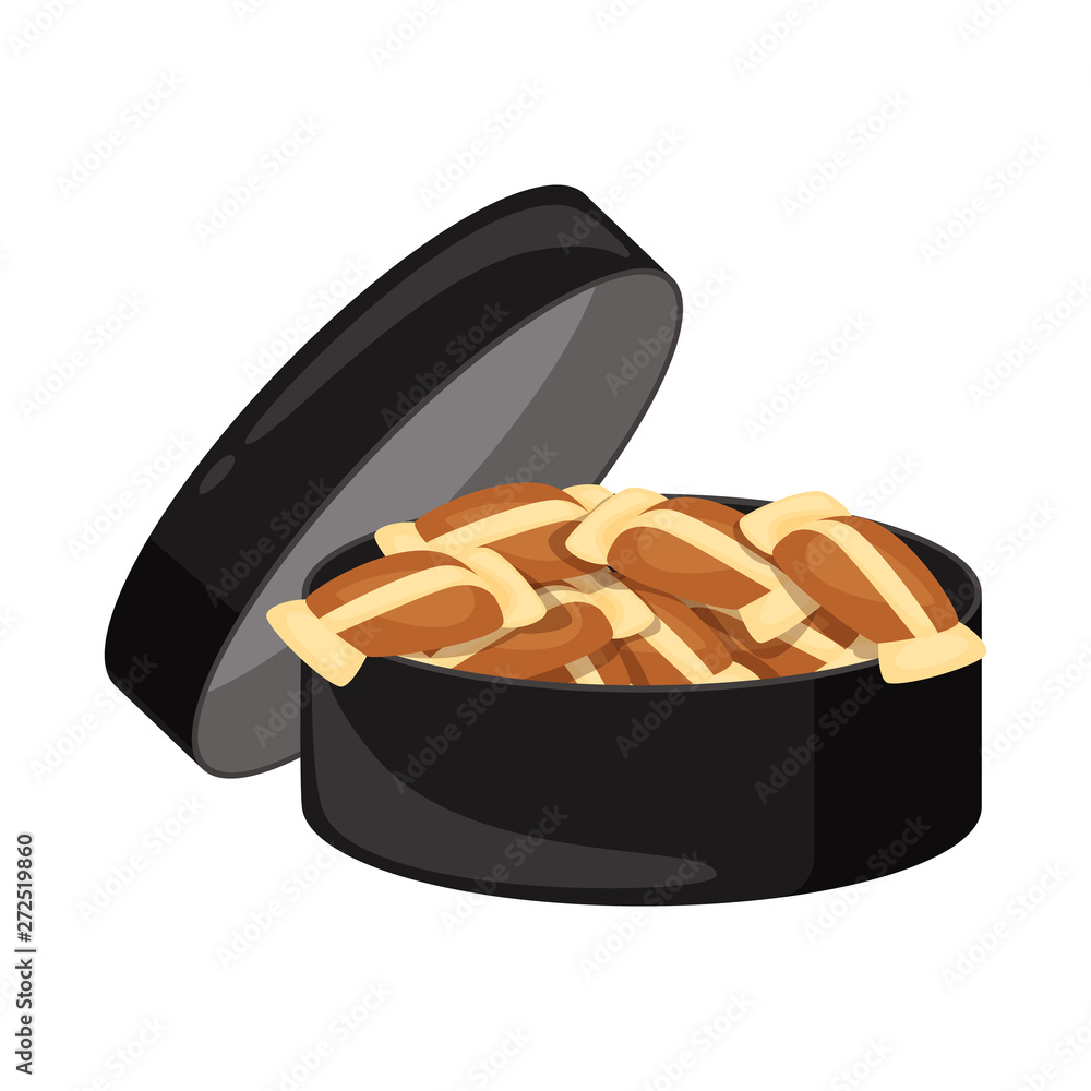 Vector design of chewing and addiction sign. Collection of chewing and ...