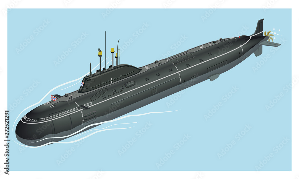 Russian submarine Stock Vector | Adobe Stock