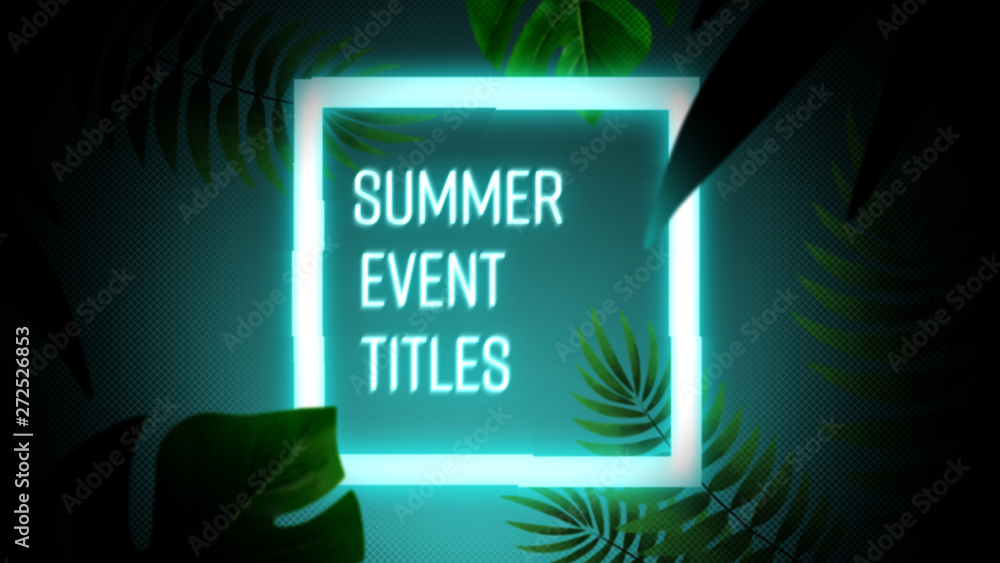 Summer Event Title Stock Template | Adobe Stock