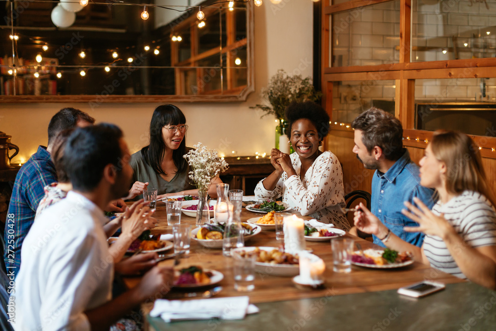Dinner with friends. Stock Photo | Adobe Stock