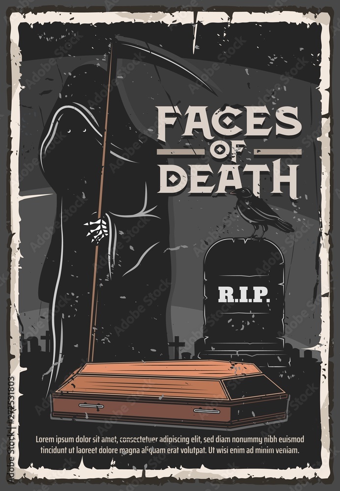 Funeral service, death at cemetery tomb Stock Vector | Adobe Stock