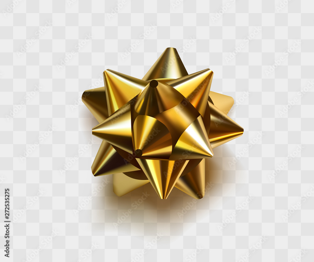 Gold Present Bow