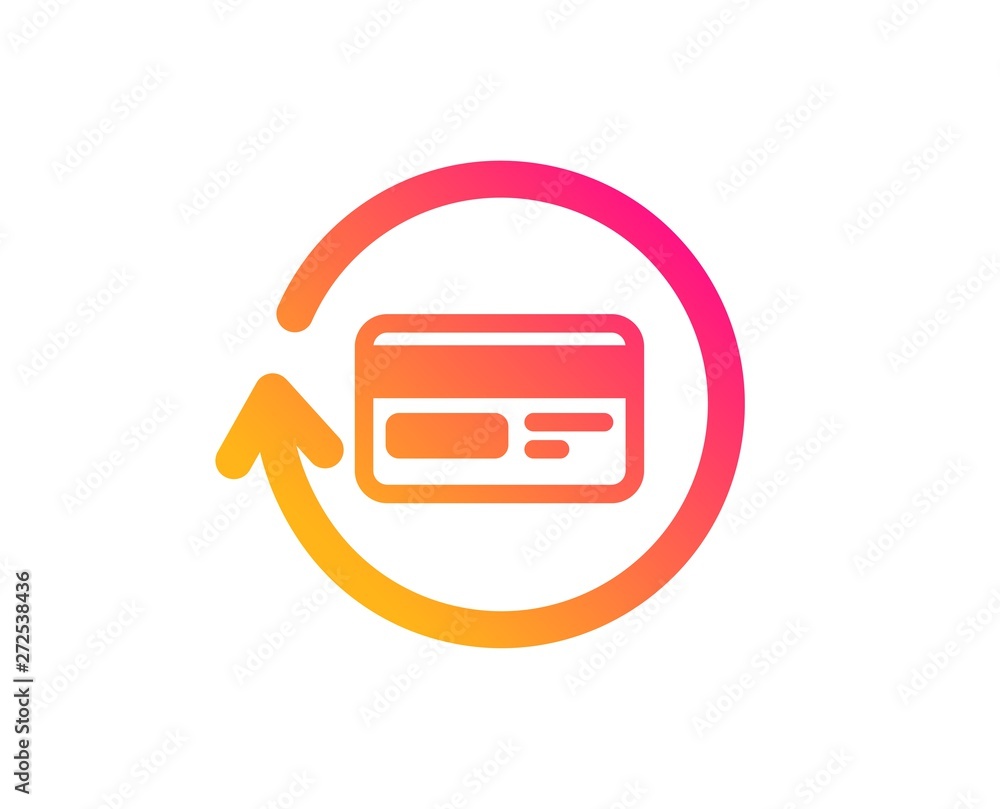 Credit card icon. Banking Payment card sign. Cashback service symbol ...