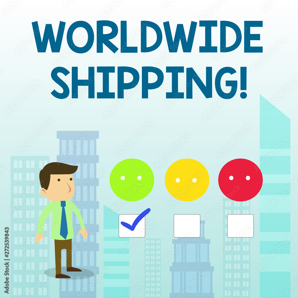 Word writing text Worldwide Shipping. Business photo showcasing Sea ...