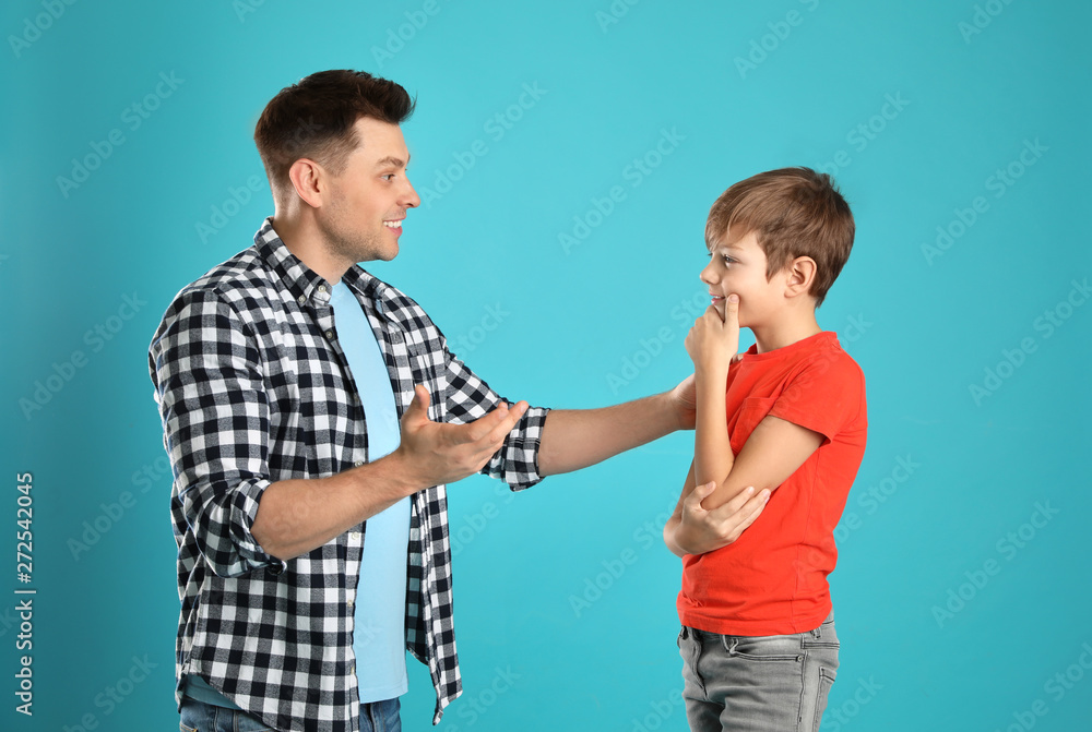 Father And Son Talking