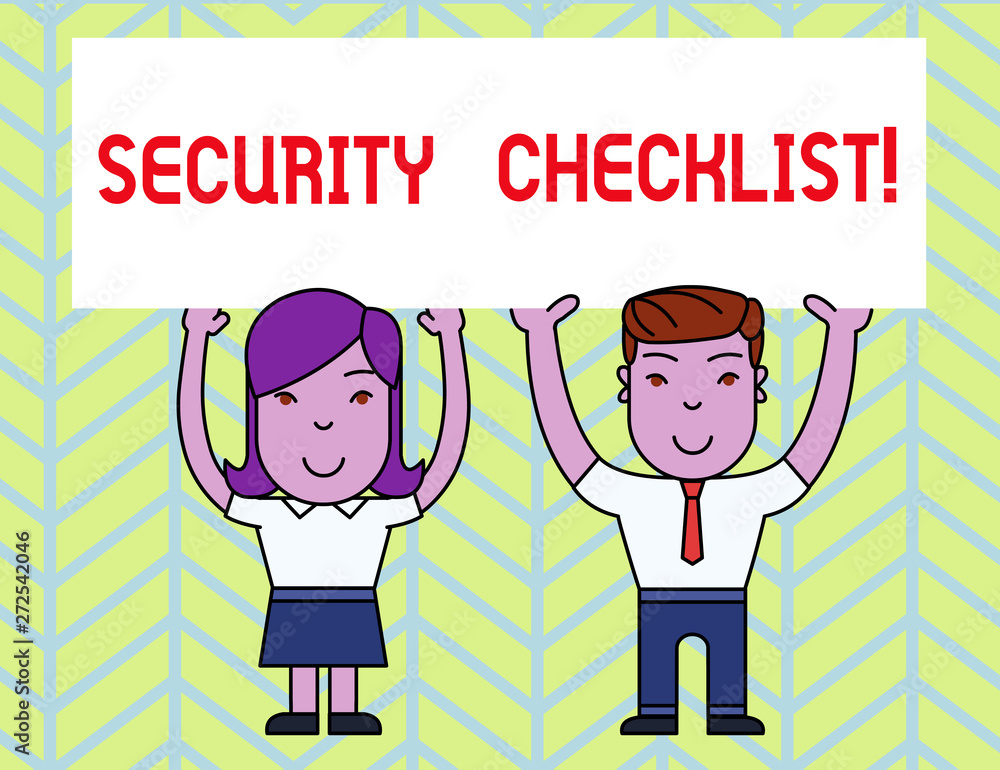 Writing note showing Security Checklist. Business concept for ...