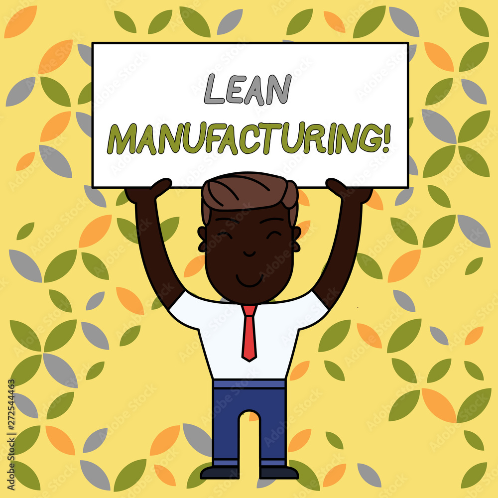 Writing note showing Lean Manufacturing. Business concept for Waste ...