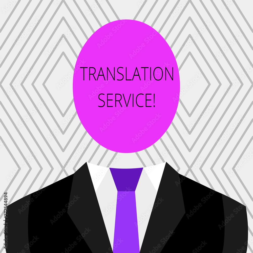 Handwriting text Translation Service. Conceptual photo the Equivalent ...