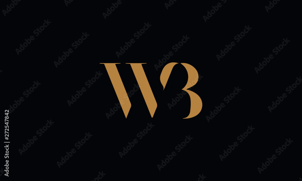 WB logo design template vector illustration Stock Vector | Adobe Stock
