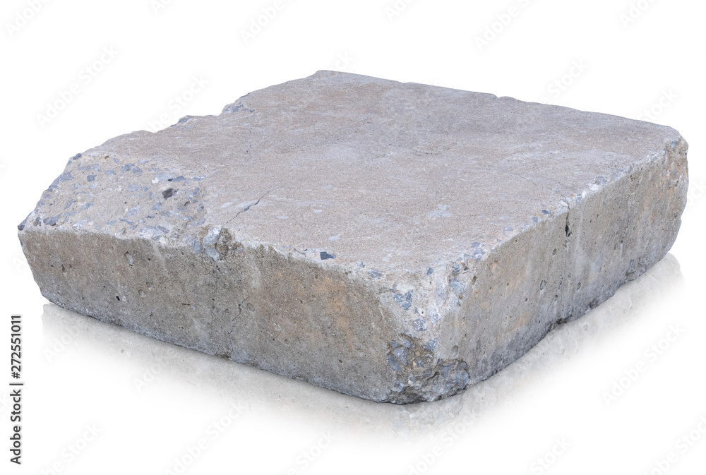cement block isolated on white background. Clipping path Stock Photo ...