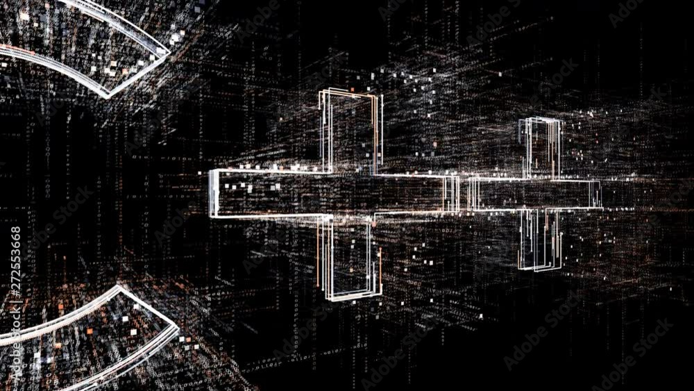 4k C++ Programming language word tag cloud;binary computer code.The Matrix style binary computer ...