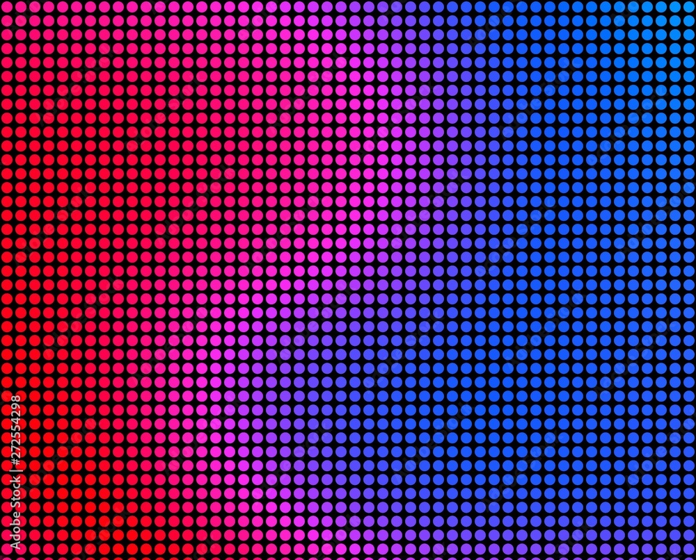vivid bright rainbow color dot LED light style illustration background ...