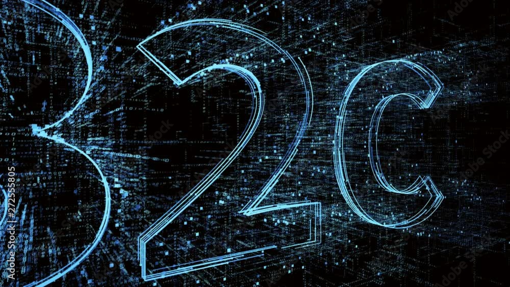 4k B2C word tag cloud;binary computer code.The Matrix style binary computer code shaped text ...