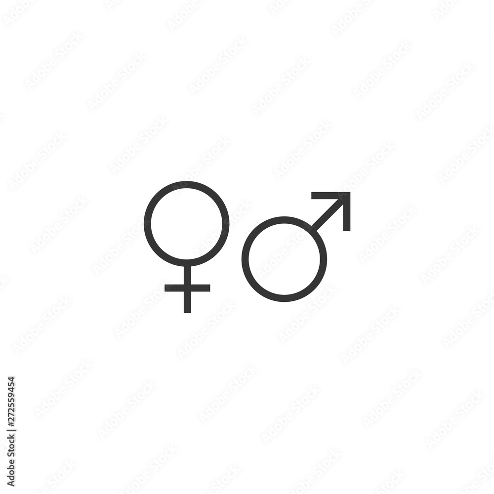 gender black icon vector on white background editable. Male and Female ...