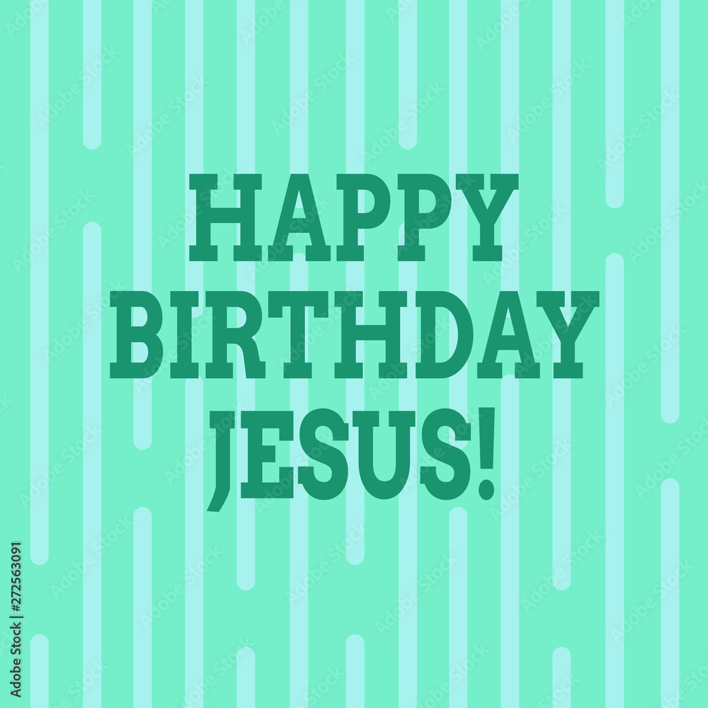 Conceptual hand writing showing Happy Birthday Jesus. Business photo ...