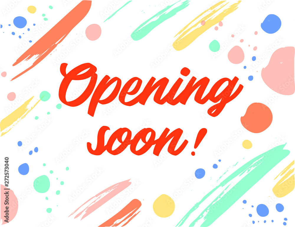 Opening soon poster , flyer template Stock Vector | Adobe Stock