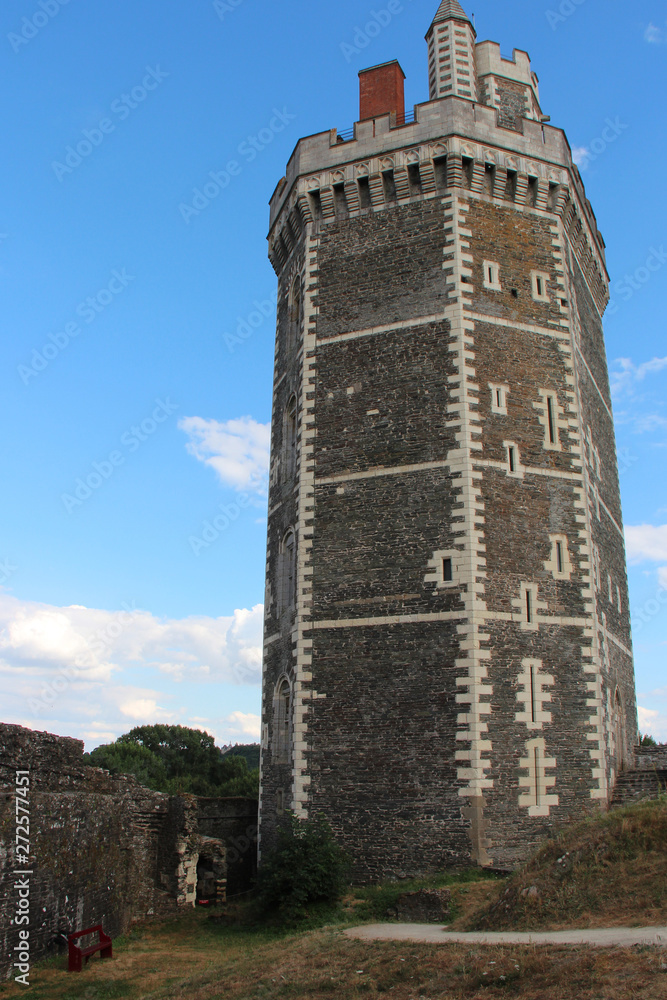 medieval tower in oudon (france) Stock Photo | Adobe Stock