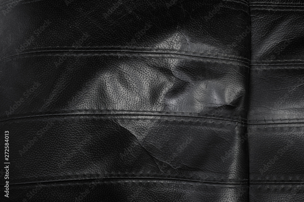 Black torn leather texture Stock Photo | Adobe Stock