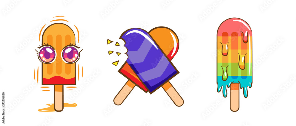 popsicle vector cartoon design Stock Vector | Adobe Stock