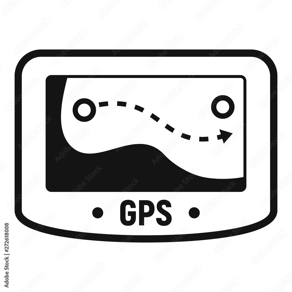 Gps device icon. Simple illustration of gps device vector icon for web ...