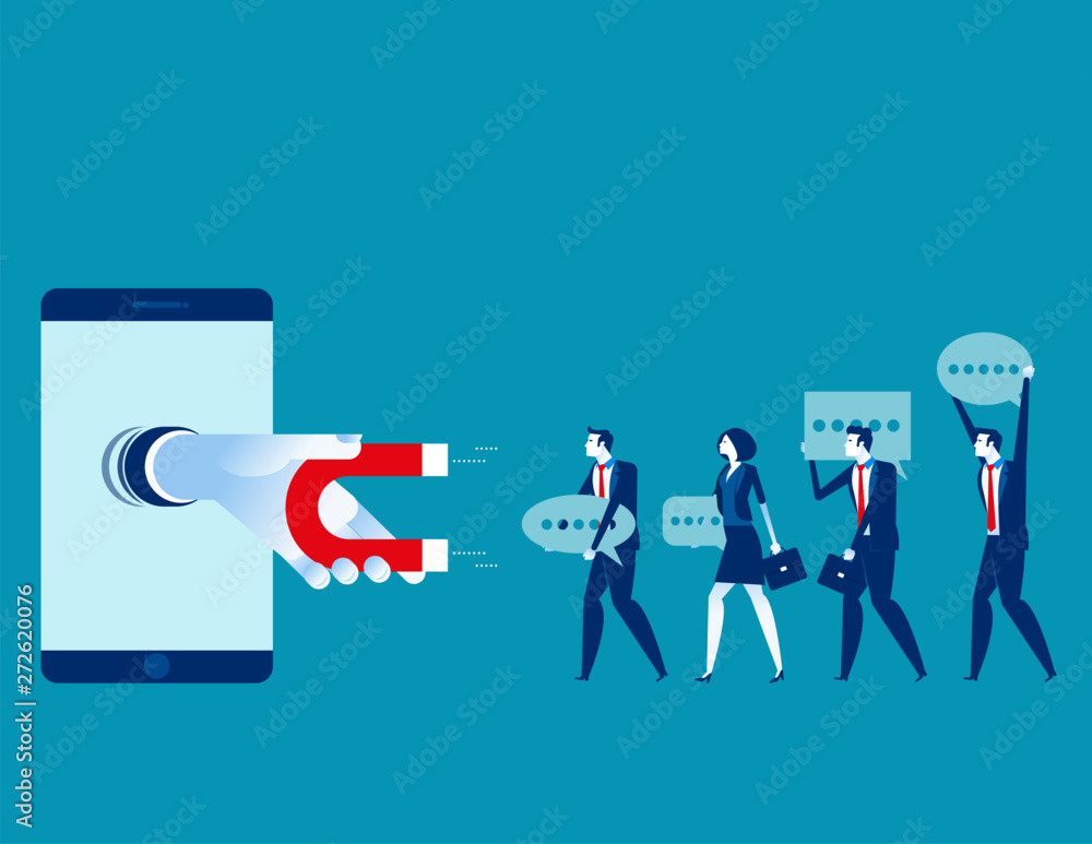 Consumer data collection. Concept technology vector illustration ...