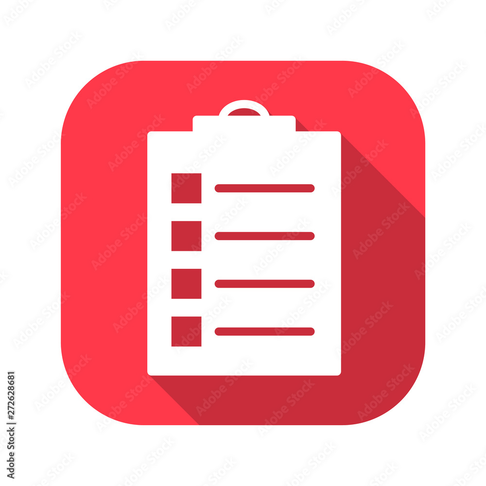 Vetor de Exercise book vector red icon in modern flat style isolated ...